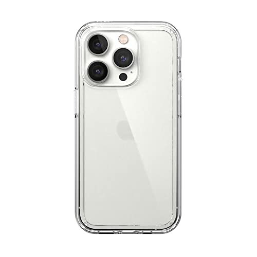 Speck Clear iPhone 14 Pro Case - Drop Protection with Scratch Resistant Dual Layer Slim Phone Case for 6.1 Inch iPhones 14 Pro Cases - Anti-Yellowing & Anti-Fade Case - GemShell