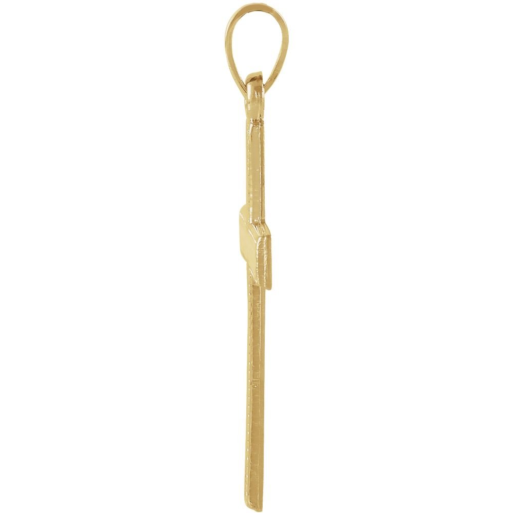 DIAMOND JEWELRY NY 14K Yellow Gold 15X9.5mm Cross Pendant
