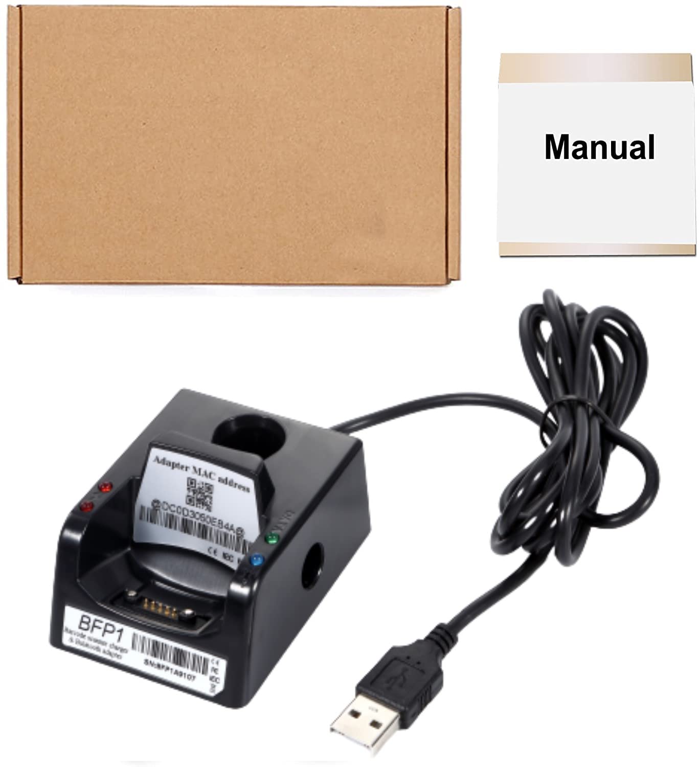 Posunitech Bluetooth Charging Cradle Charging Base Charging Dock for 1D/2D Imager Mini Pocket Barcode Scanner Warehouse Pickup Barcode Reader