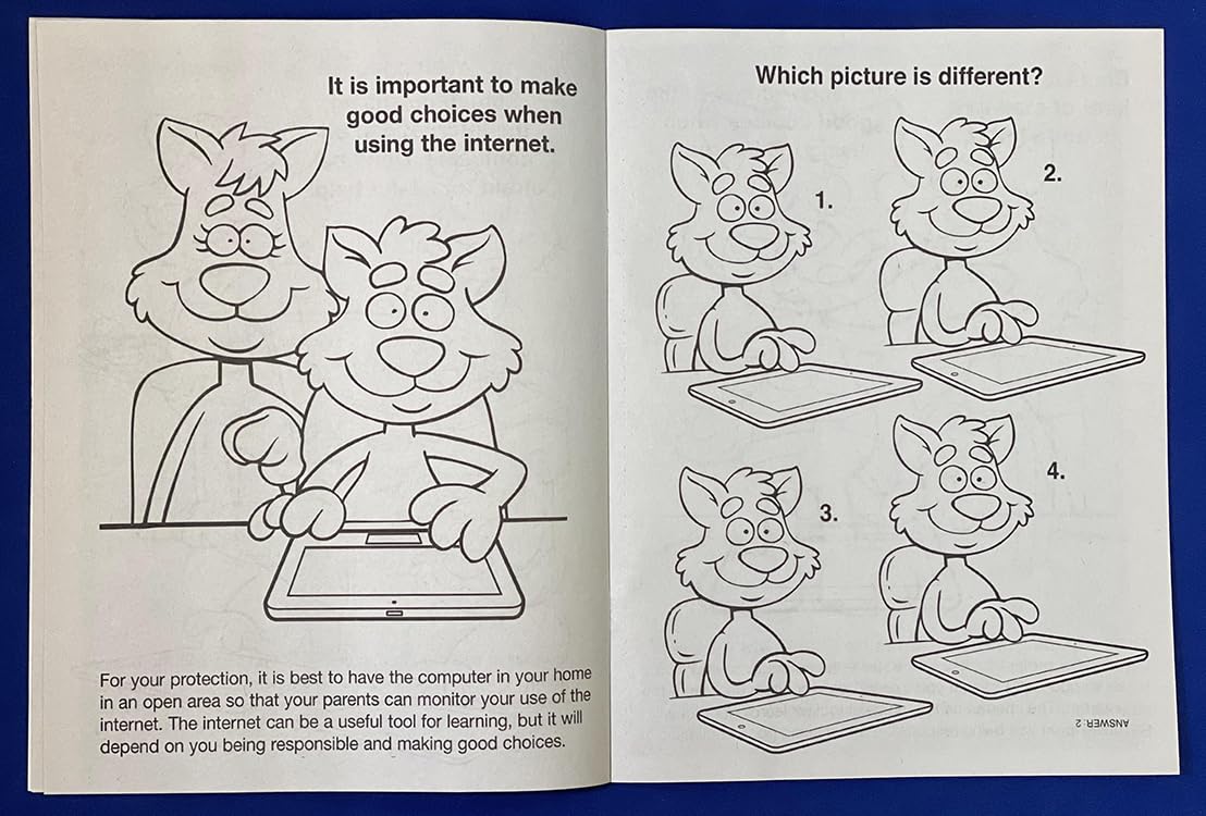 ZOCO - Internet and Web Safety - Kids Educational Coloring Books (25 Bulk Pack, Without Crayons) - Stay Safe Online - Games, Puzzles, Activities for Children