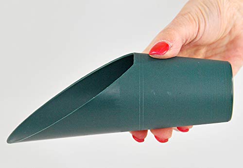 HOME-X Soil Scoops, Small Gardening Tools, Potting Scoopers, Bonsai Tool, Set of 2 Different Sizes – Green- 6 ½” x 2 ½ “ and 6 ¼ “ x 1 ¾ “