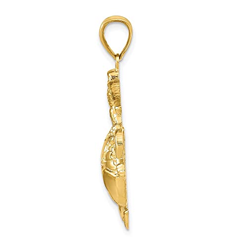 Diamond2Deal 14k Yellow Gold Marine Corp Insignia Pendant