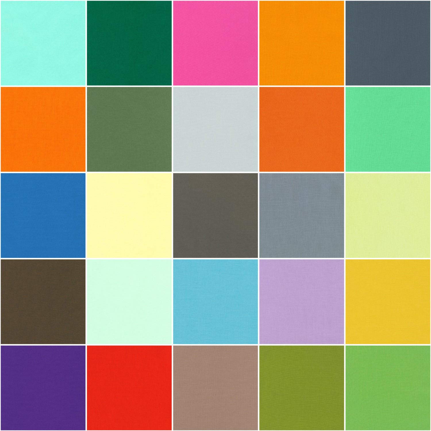 Kona Cotton Solids 2019 25 Fat Quarters Robert Kaufman Fabrics FQ-1589-25