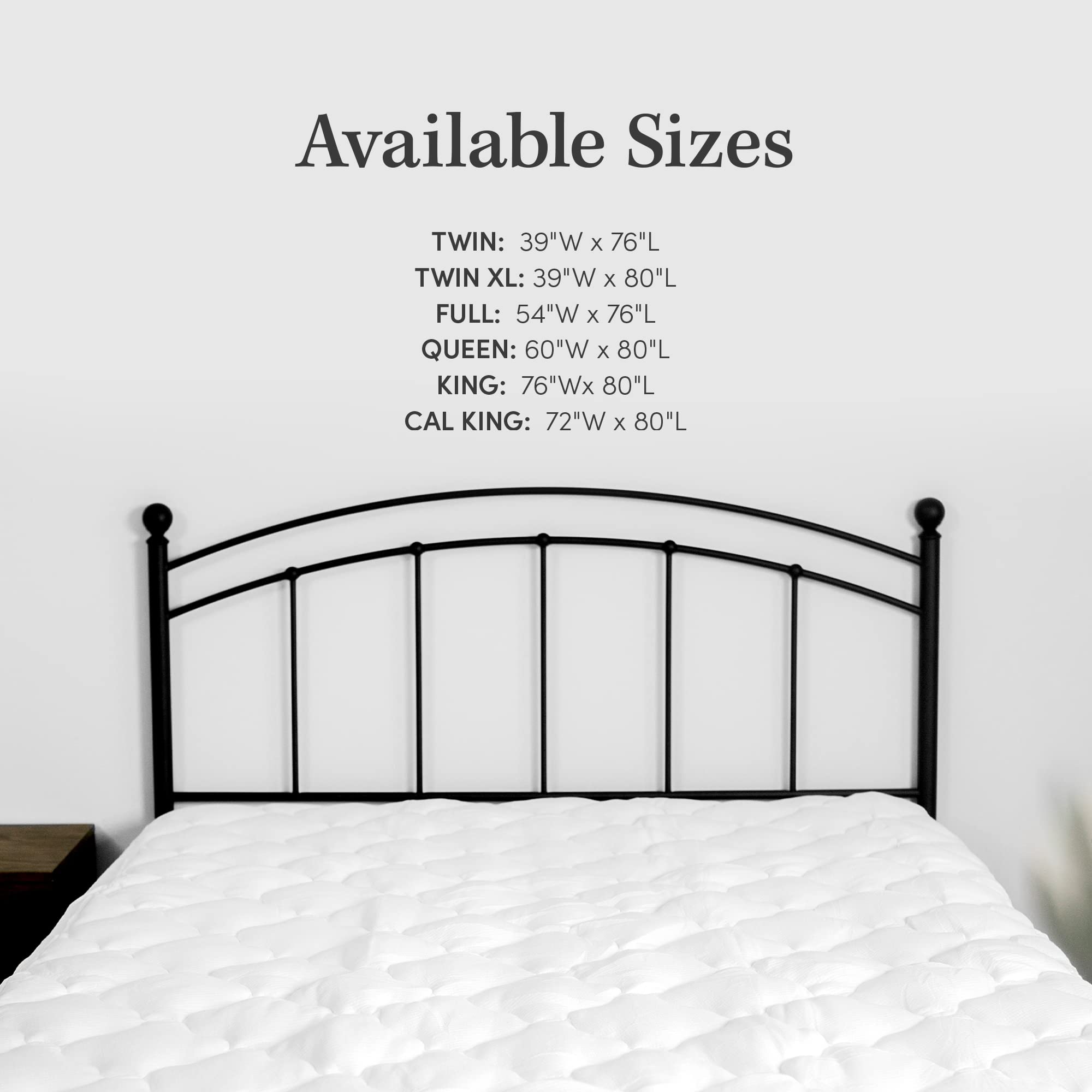 Rayon from Bamboo Extra Thick Mattress Pad with Fitted Skirt - Extra Plush Cooling Topper - Queen