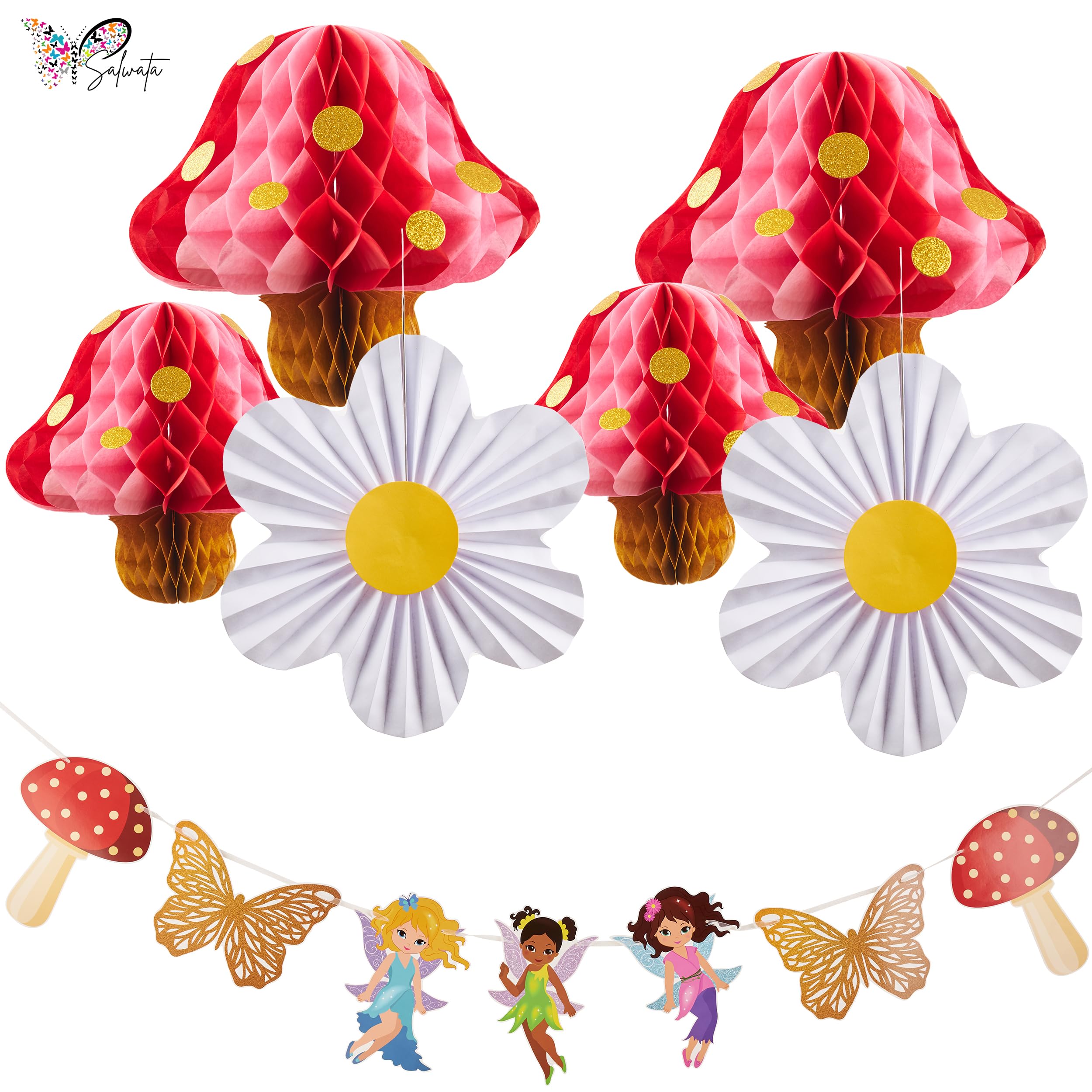 Mushroom classroom decor, Mushroom Party Decorations, Mushroom Birthday Decorations, Fairy garden alice in wonderland decor, Forest theme garland, Fairytale centerpiece, paper hanging lantern smurfs