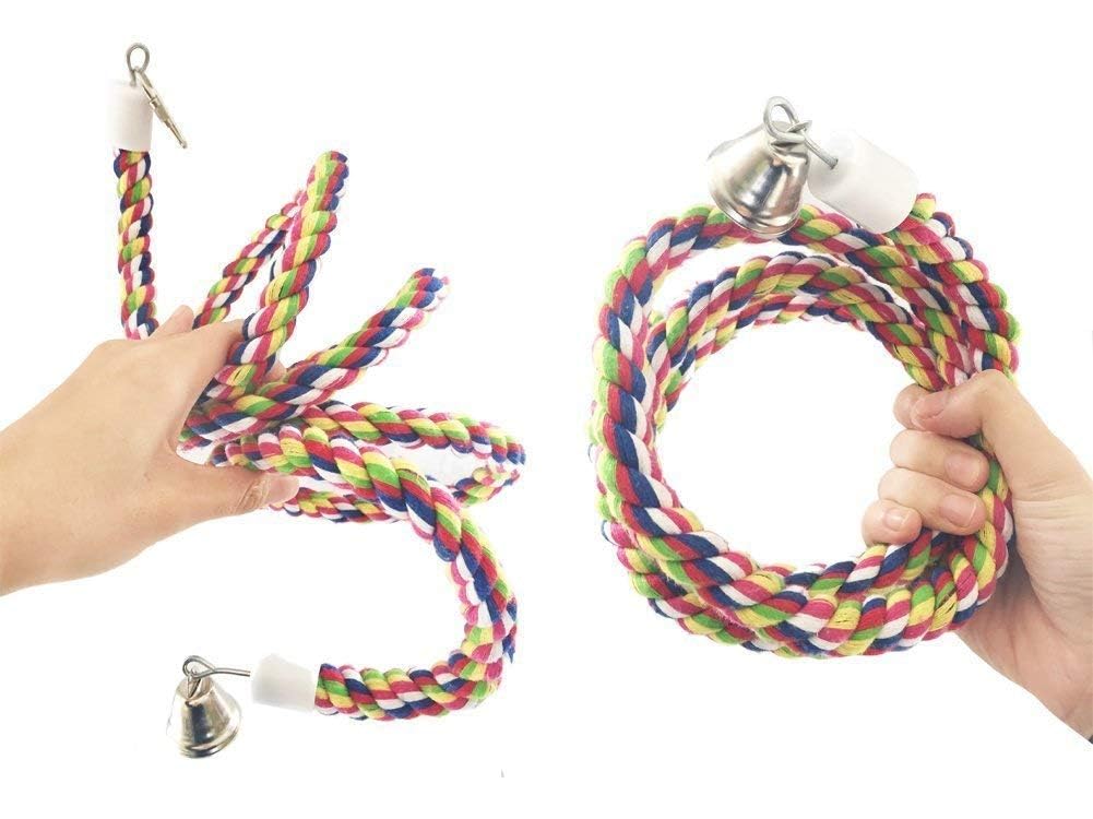 Petsvv Rope Bungee Bird Toy, Small