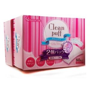COTTON LABO Clean Side Sealed Cotton Puff Box, 0.23 Pound