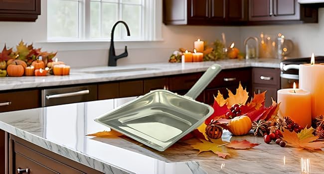 KASHVIYA Stainless Steel Dust Pan – Durable & Rust-Resistant Dustpan Supdi | Heavy-Duty Cleaning Tool for Home & Commercial Use