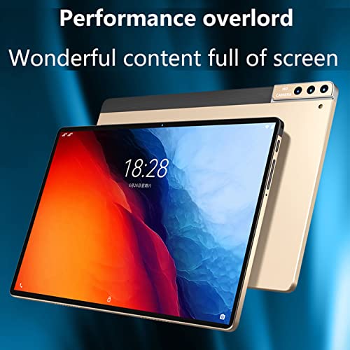 DAUERHAFT 10 Inch IPS Tablet, Octa Core CPU Tablet, 1920x1080 IPS HD Tablet, 12GB RAM 128GB ROM Tablet, 7000mAh, 5G WiFi, Fast Charging Support Tablet for Android 11.0 Gold(#1)