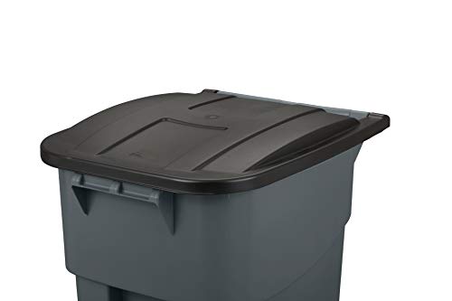 Rubbermaid Commercial Products BRUTE Rollout Trash/Garbage Can/Bin with Wheels, 50 GAL, Blue, for Restaurants/Hospitals/Offices/Back of House/Warehouses