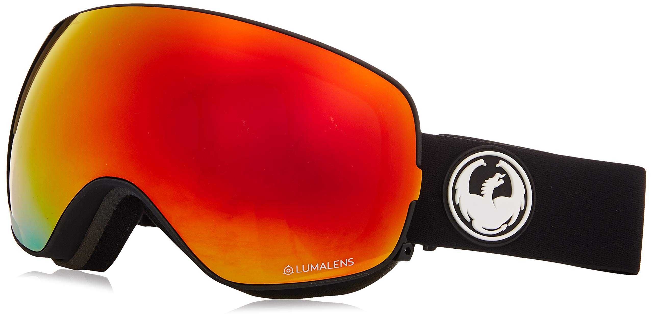 Dragon Alliance X2S Black Snow Goggles for Men/Women, Red Ion