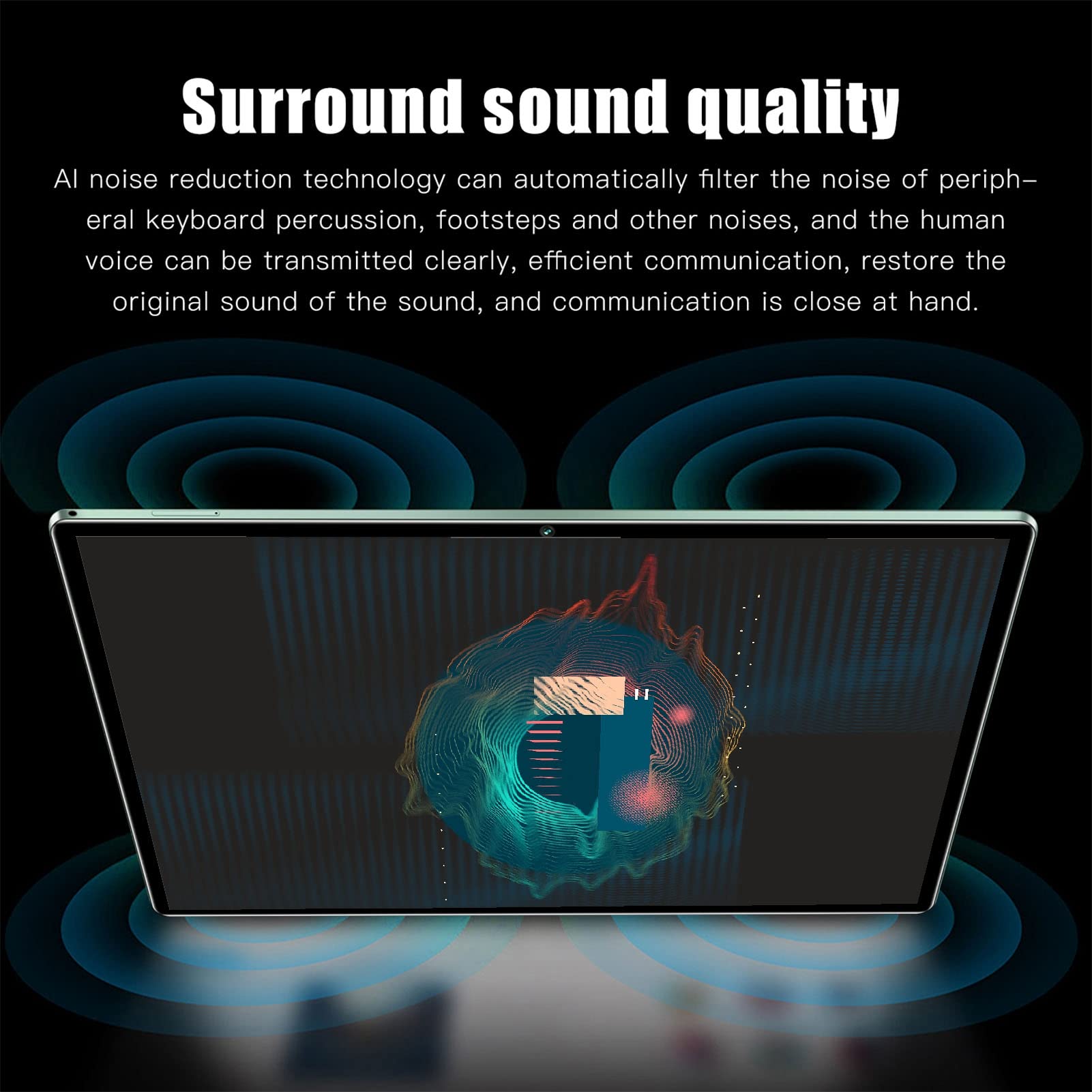 DAUERHAFT 10.1 Inch Tablet, 2.4G 5G WiFi Portable Tablet Dual Cameras 8 Core CPU for Home for Android 12 (US Plug)
