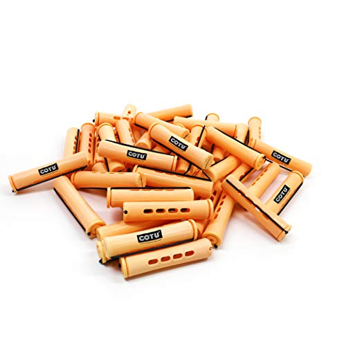 COTU (R) 48 pieces Variety Pack Perm Rods for Hair - Sizes: Small, Medium, Large & Jumbo - Colors: Tangerine, Sandy, Lilac & Gray