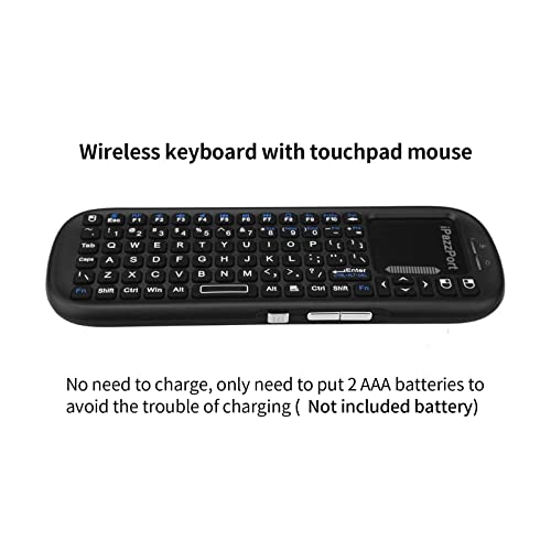 iPazzPort 2.4G Mini Wireless Keyboard with Touchpad Mouse Combo, Lightweight Portable Keyboard Controller, Compatible with Android TV Box/PC/Tablets/PS4/Raspberry Pi 3/HTPC KP-810-19S