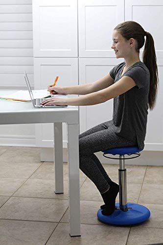 Kore Design Adjustable Height Wobble Chair, Active Sitting Stool for Children, Kids, Teens: Better Than a Balance Ball, Flexible Classroom Seating, Adjusts from 16.5 to 24 inches. Red