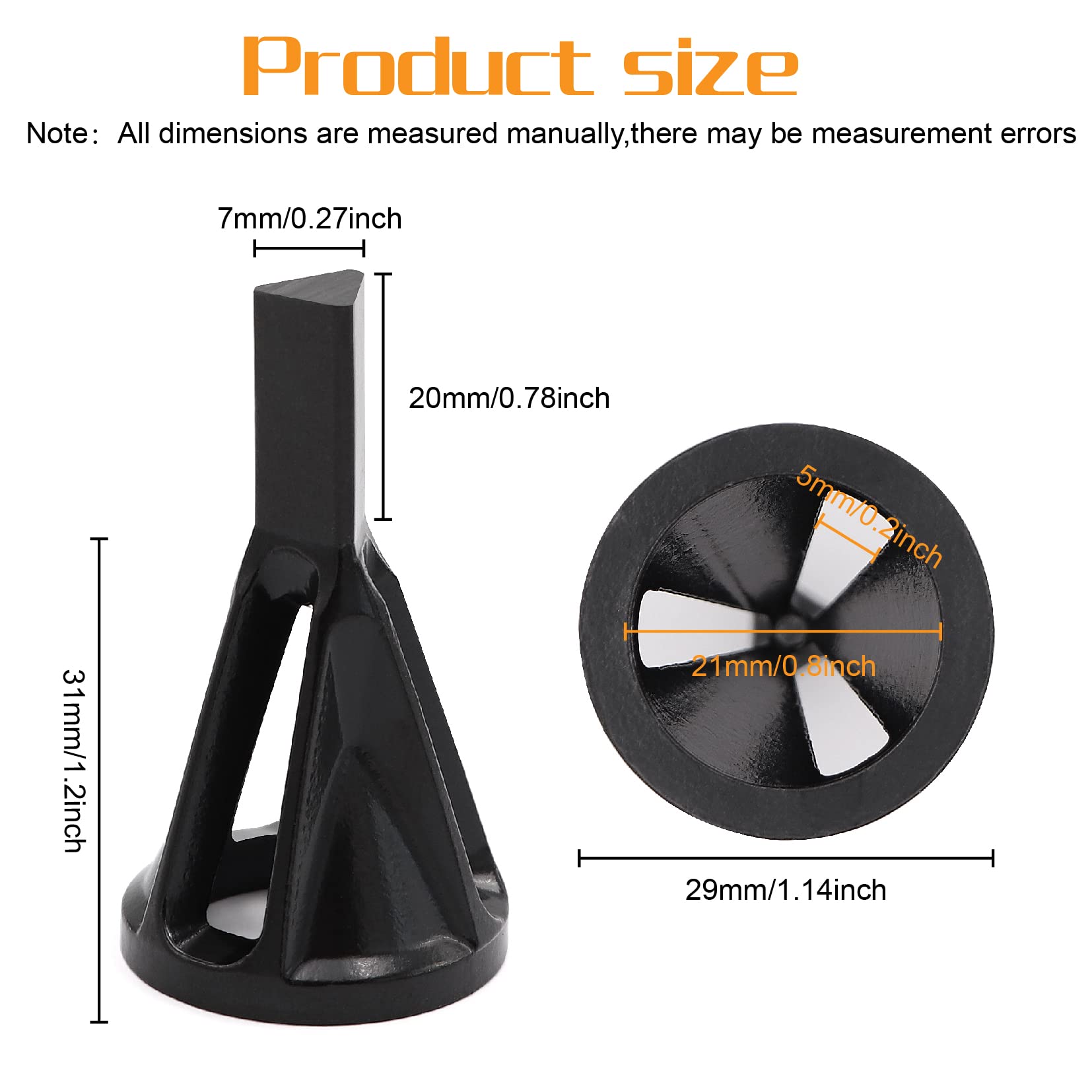 Taigoehua 2 Pack Deburring External Chamfering Tool Triangle Shank High Speed Stainless Steel Burr Removal Bit (Black)