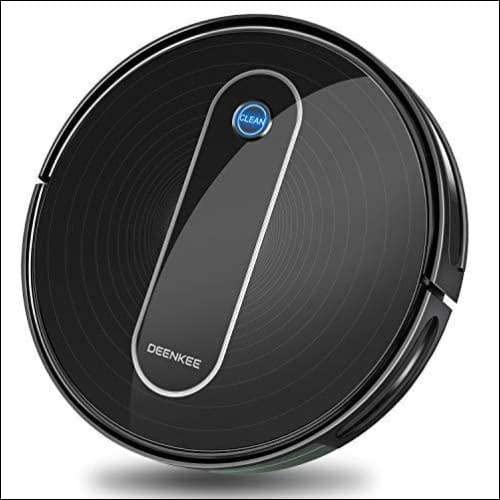 DEENKEE Robot Vacuum,1500Pa High Suction,Super-Thin,6 Cleaning Modes,Quiet,Timing Function,Self-Charging Robotic Vacuum Cleaner for Pet Hair, Hard Floor, Carpet