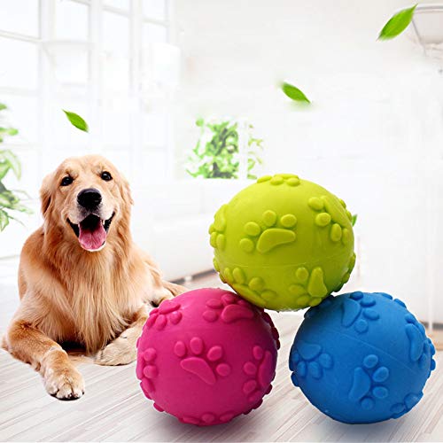 Nlmskzzy Dog Squeaky Balls ,Dog Balls for Small Medium Large Dogs Squeaky Toy Balls 3 Pcs