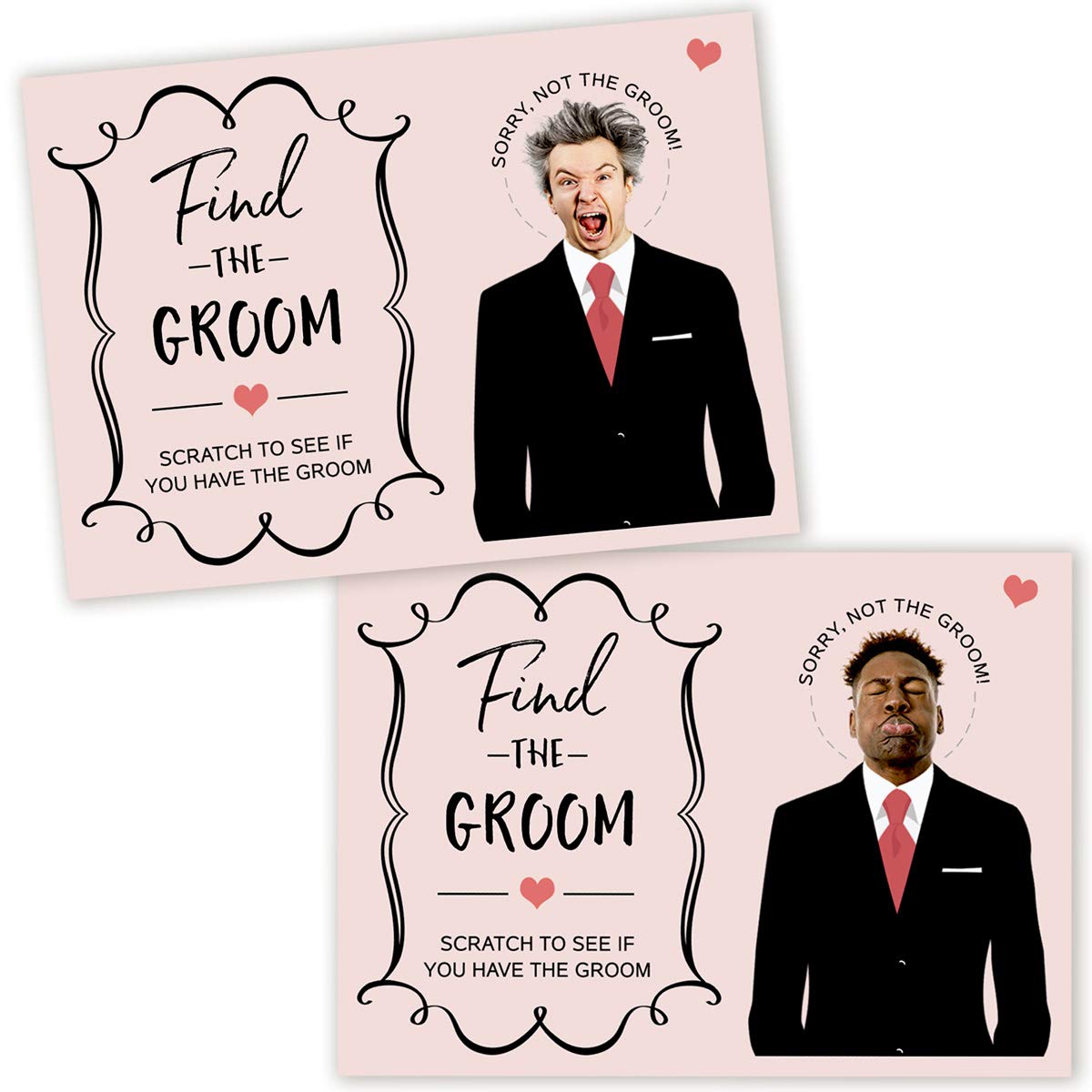 Printed Party Bridal Shower Games β Find The Groom Scratch Off Raffle, Fun Wedding Shower Game, 30 Cards and Stickers