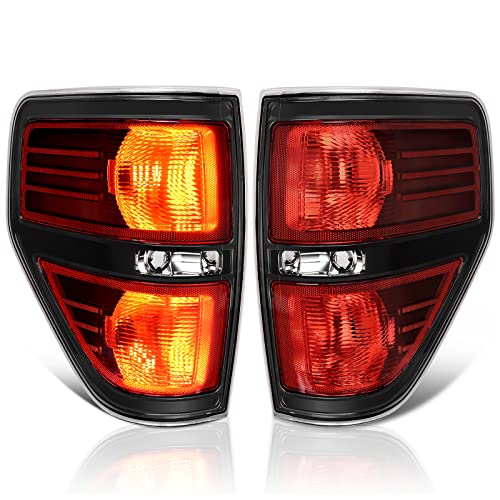 DWVO Tail Light Assembly Compatible with 2009 2010 2011 2012 2013 2014 Ford F150 & F-150 Styleside Pickup Truck Taillights Replacement Tail Lamps