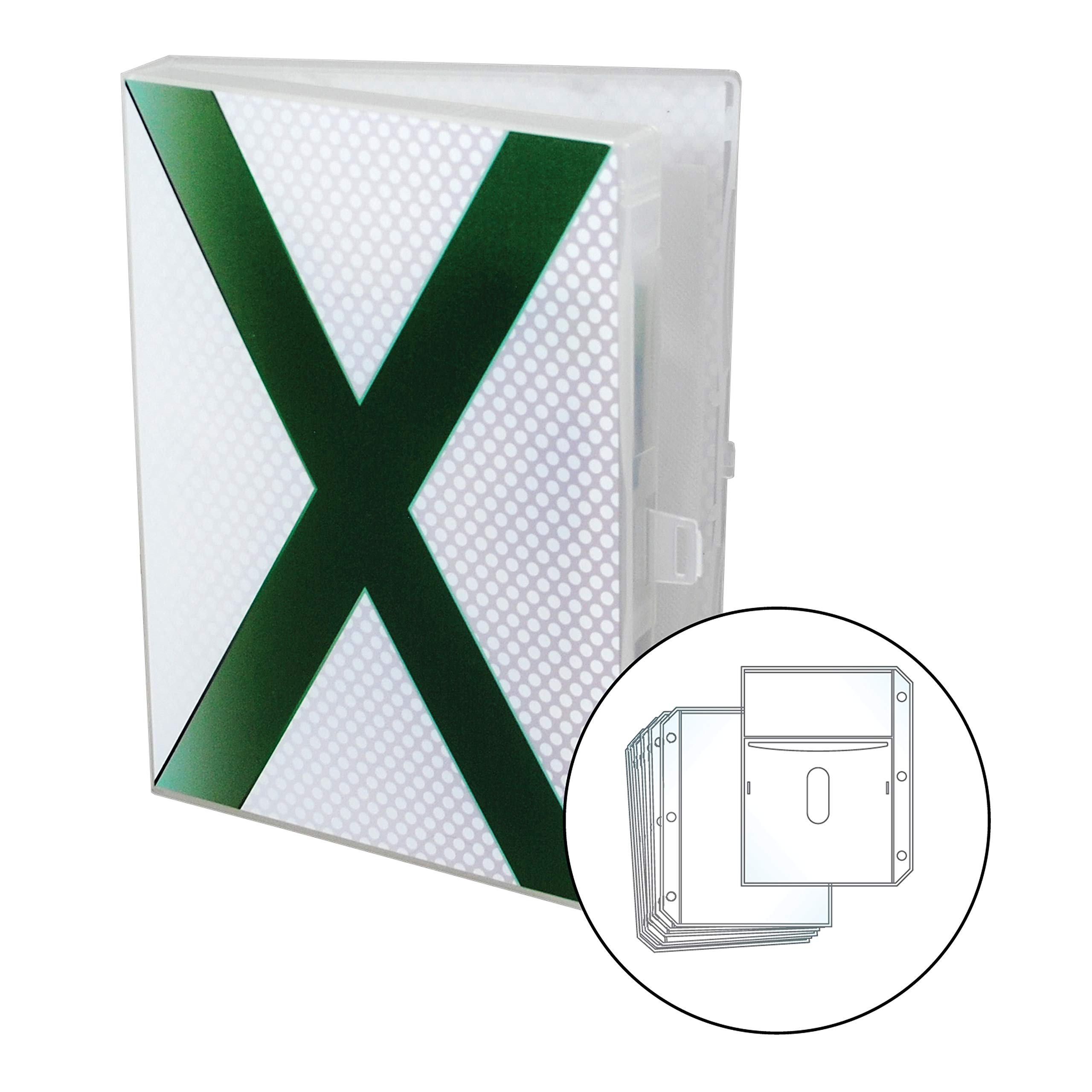UniKeep Disc Storage Case Printed With Xbox Styled Theme - Holds Game Discs (Small)