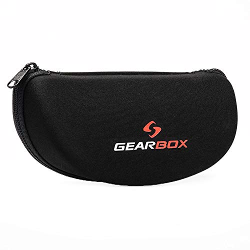 GEARBOX Vision Black Frame Eyewear with Hard Case, Smoke Lens