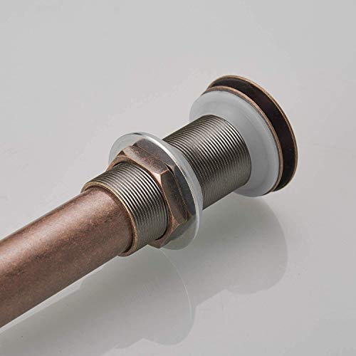Homevacious 1 5/8" Bathroom Faucet Vessel Vanity Sink Pop Up Drain Assembly Stopper Without Overflow Copper Lead-Free Push & Seal