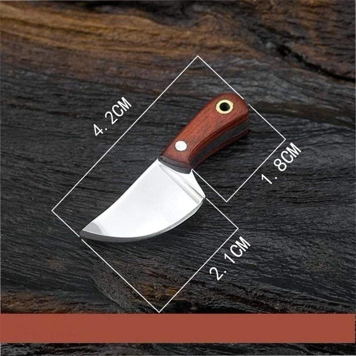 KOWAKA Mini Chef Knife, Mini Pocket Thumb Knife, Keychain Mini Butcher Knife Necklace Knife Pendant EDC Tool (2)