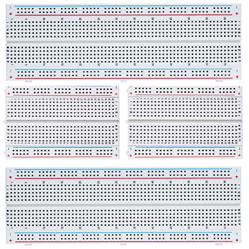 Deke Home 4 Solderless Breadboard Kit. 2x830- large +2x400-small. Arduino Bread board for Proto Shield electronic distribution circuit. Connecting mini blocks boards raspberry pi jumper wires circuits