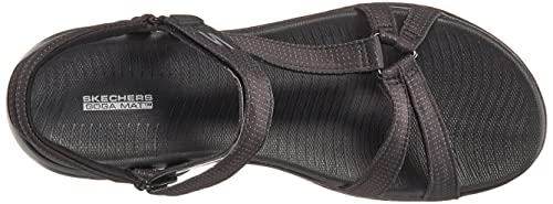 Skechers womens On-the-go 600 - Brilliancy Sport Sandal, Black, 10 US