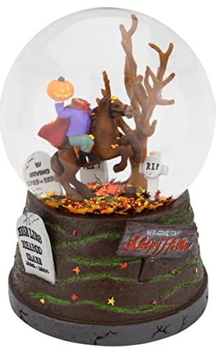 Tree Buddees Sleepy Hollow Fall Themed Headless Horseman Halloween Snow Globe - Large 6.5"