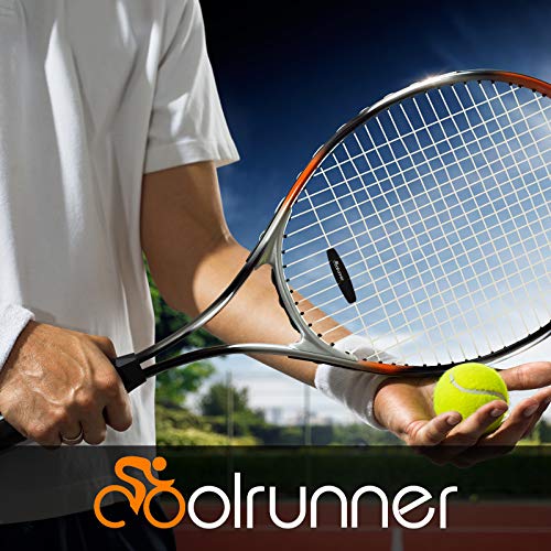 Coolrunner Tennis Dampener, 2 pcs Tennis Vibration Dampeners Black Tennis Racket Dampeners, Tennis String Shock Absorbers Soft and Durable