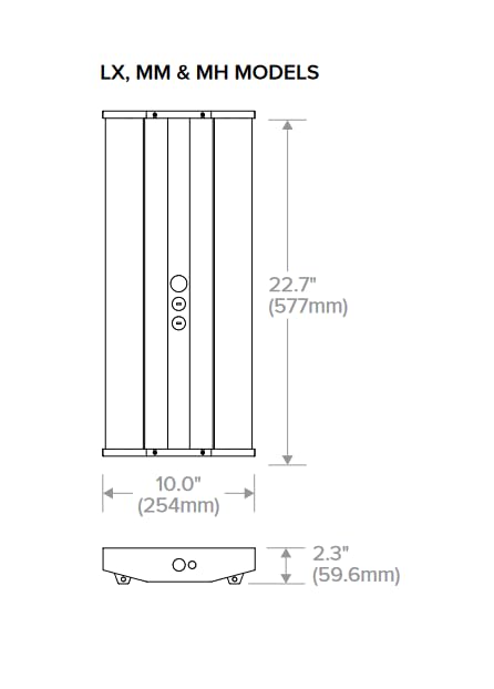 Hubbell Columbia Lighting LED Linear High Bay, 5000K, 10,500 Lumens, 74 watts, Wide Light Distribution, 22.7 inches Long, 0-10V Dimming, 2 ft LED High Bay, CLB2-50LX-W-EDU