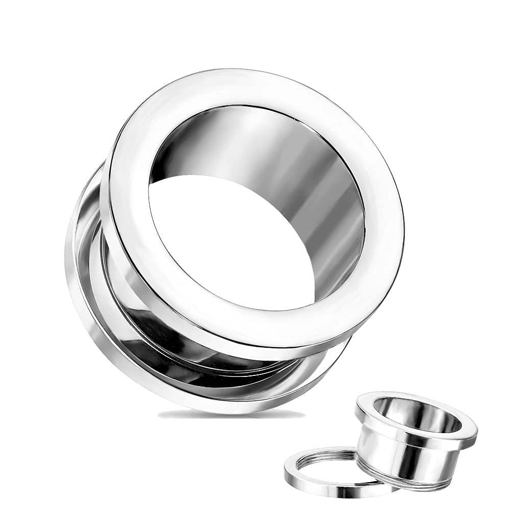 Dynamique Pair Of Implant Grade Titanium Double Flared Screw Fit Flesh Tunnel