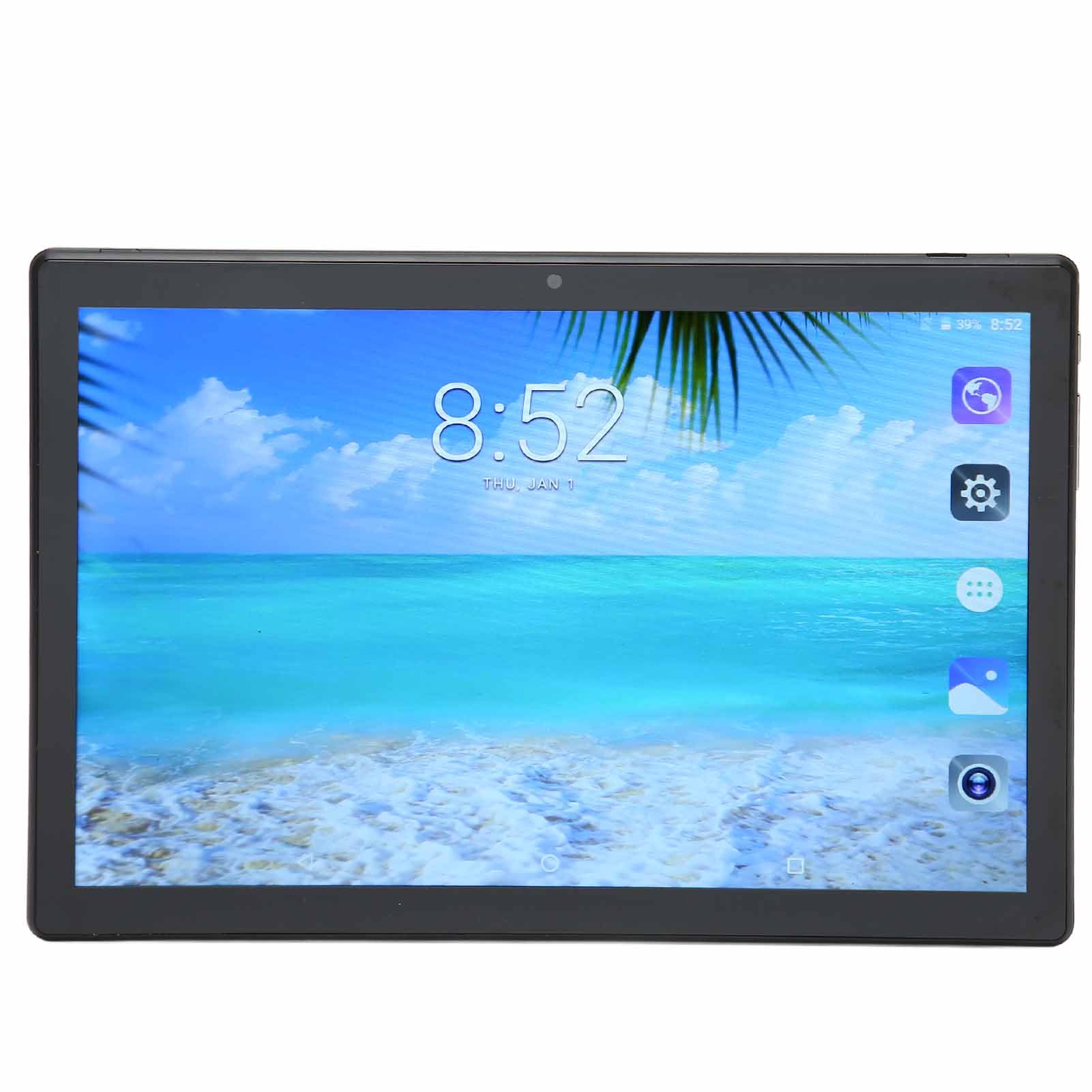 DAUZ 10.1 Inch Portable Tablet, US Plug 100β240V 6GB RAM 128GB ROM HD Tablet 2.4G 5G WiFi for Android 10 for Work (Black)
