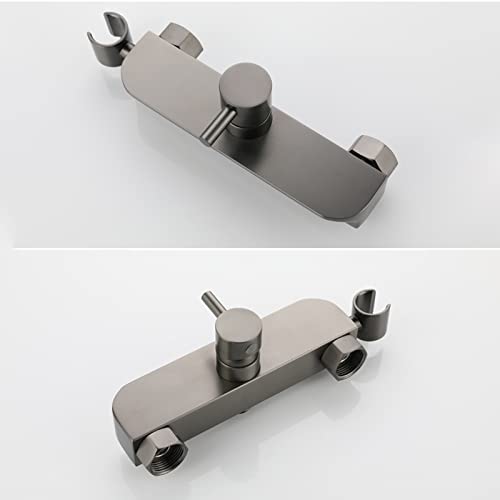 MINJING Handheld Bidet Sprayer for Toilet, Gray Cloth Diaper Sprayer Kit Wall Mounted Brass Bidet Sprayer Set Single Handle Toilet Bidet Sprayer Kit with 150cm Shower Hose