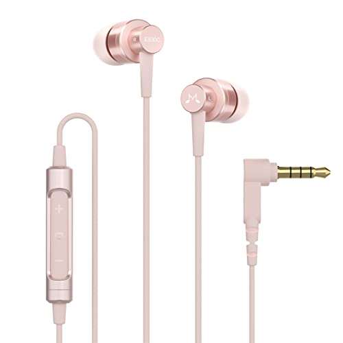 SoundMAGIC ES30C Wired Earbuds with Microphone Noise Isolating in Ear Headphones HiFi Sound Earphones Comfortable Fit Pink