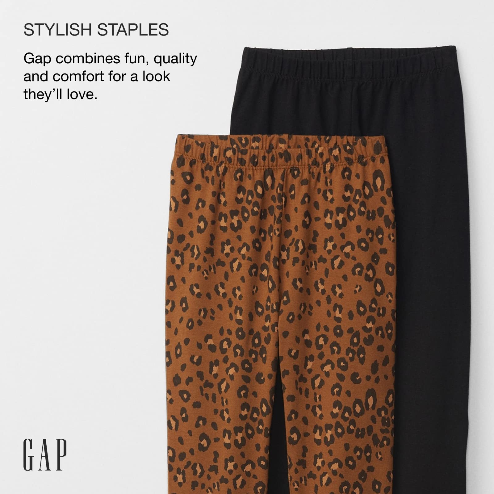 GAP girls Jersey Legging, Brown Leopard, Medium US