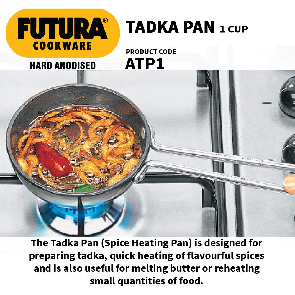Futura Anodised Heating Pan, 1 Cup, Black