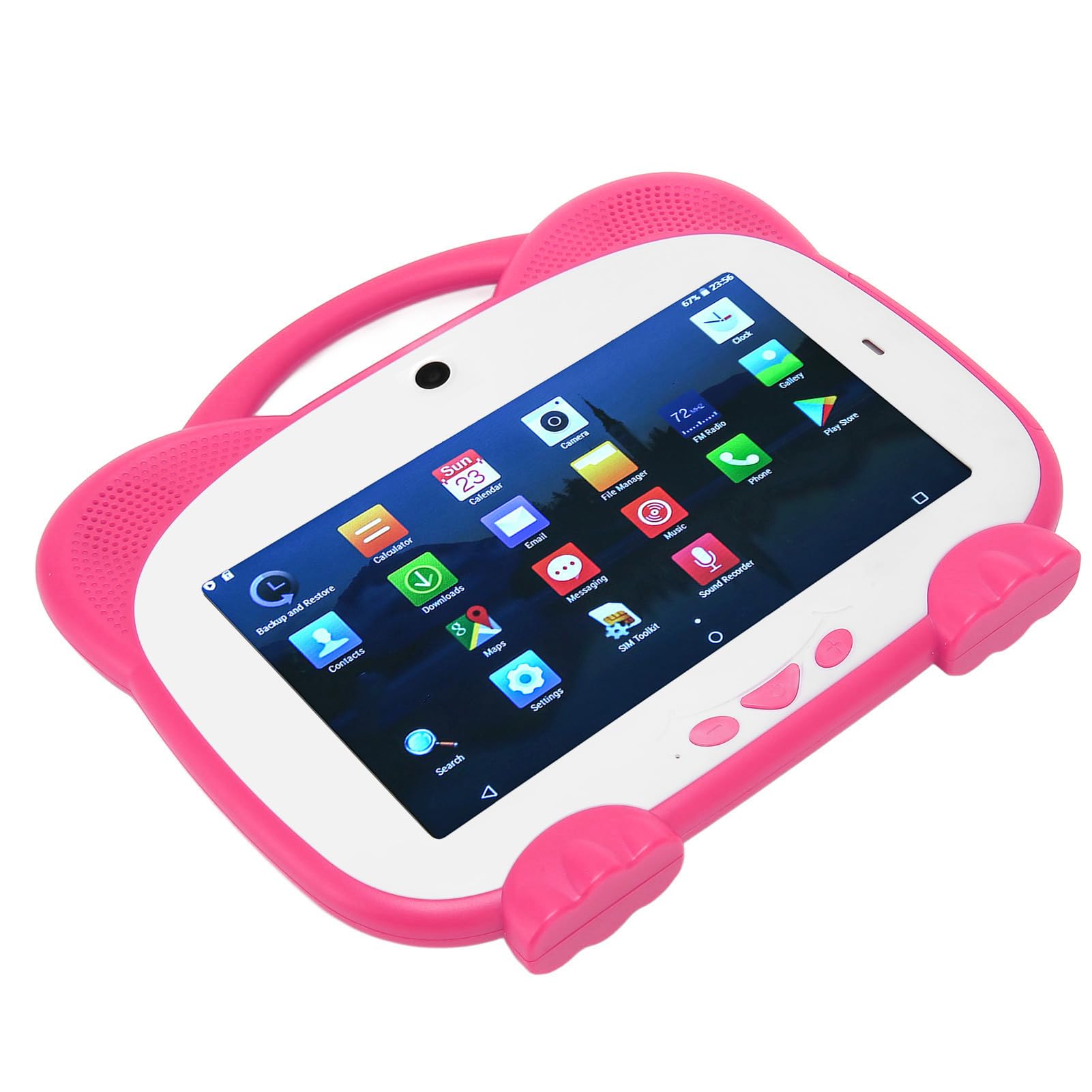 DAUZ Kids Tablet, HD 1080P 5500mAh 7 Inch Quad Core Kids Touch Tablet for Android 10.0 (Pink)