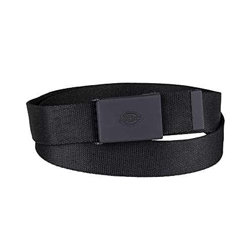 Dickies Women's Tonal Plaque Buckle Fabric Belt, Black, X-Large