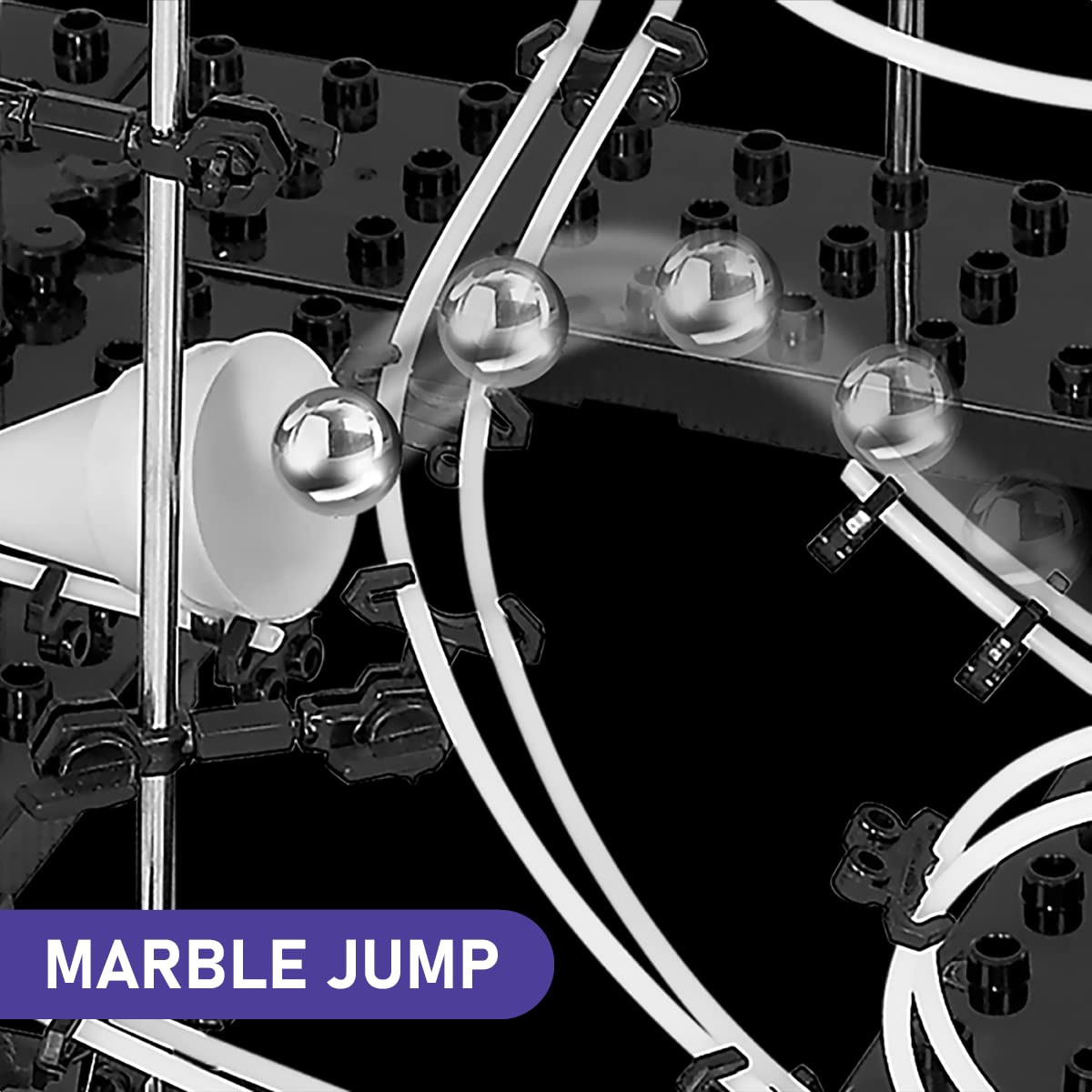 SpaceRail Game 40000mm, Roller Coaster Building Set, Marble Roller Coaster Kit with Steel Balls, Great Educational Toy for Boys and Girls, Level 8
