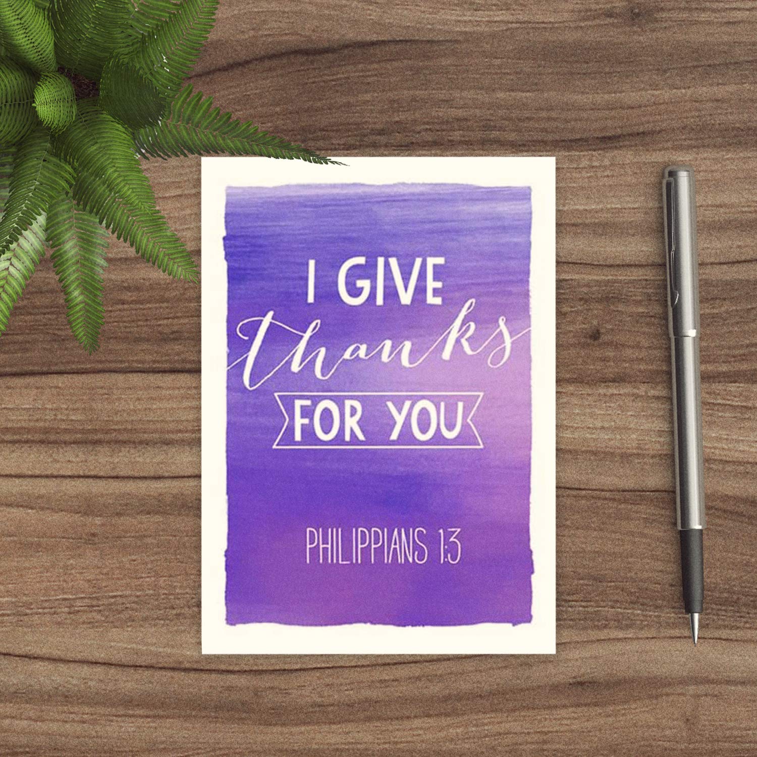 Religious Encouragement Note Card Pack / 25 Bible Verse Cards / 5 Vibrant Watercolor Designs / 3 1/2" x 4 7/8" Christian Greeting Cards