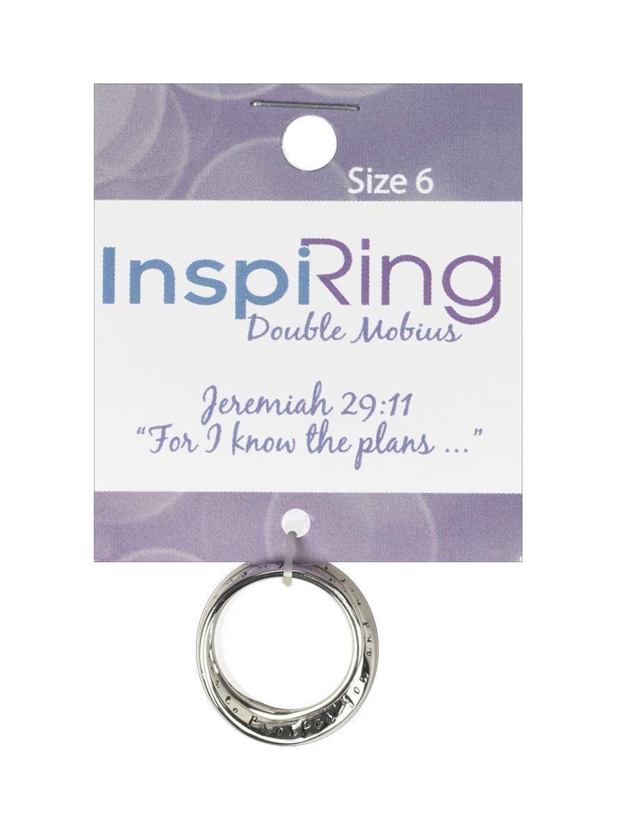 Dicksons Jeremiah 29:11 Inspirational Women's Double Mobius Silver-Plated Fashion Ring, Size 6