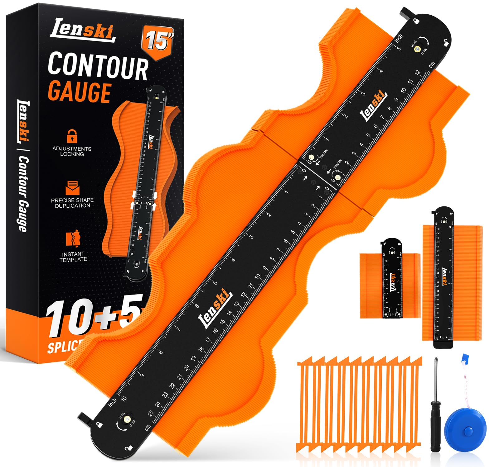 Lenski Gifts for Dad, Stocking Stuffers for Adults Men, Connectable Contour Gauge Tools for Men, Mens Gifts Ideas for Christmas, Dad Gifts for Men Who Have Everything, Cool Stuff Gadgets for Men