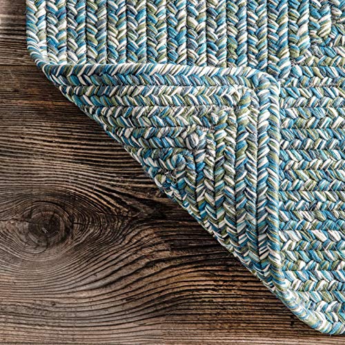 nuLOOM Wynn Braided Indoor/Outdoor Accent Rug, 3x5, Aqua