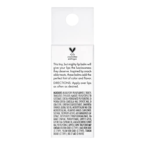 e.l.f. Bite-Size Lip Balm, Moisturizing Formula for Smoother & Softer Lips, Mini Tinted Chapstick, Coconut, 0.13 Oz