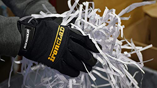 Ironclad Box Handler Work Gloves BHG, Extreme Grip, Performance Fit, Durable, Machine Washable, (1 Pair), Large - BHG-04-L, Black