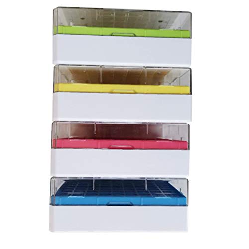 Polycarbonate CryoBox Vial Rackďź9 x 9 Array, 81 Place (Blue/Green/Red/Yellow(Pack of 4))