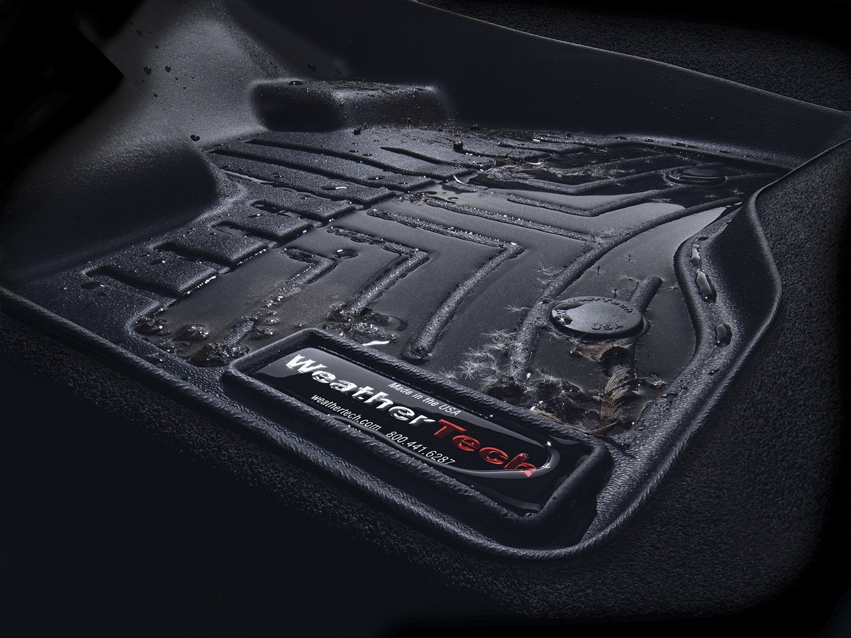 WeatherTech Custom Fit FloorLiners for Ford Super Duty, F-150, F-150 Raptor - 2nd Row (446973), Black